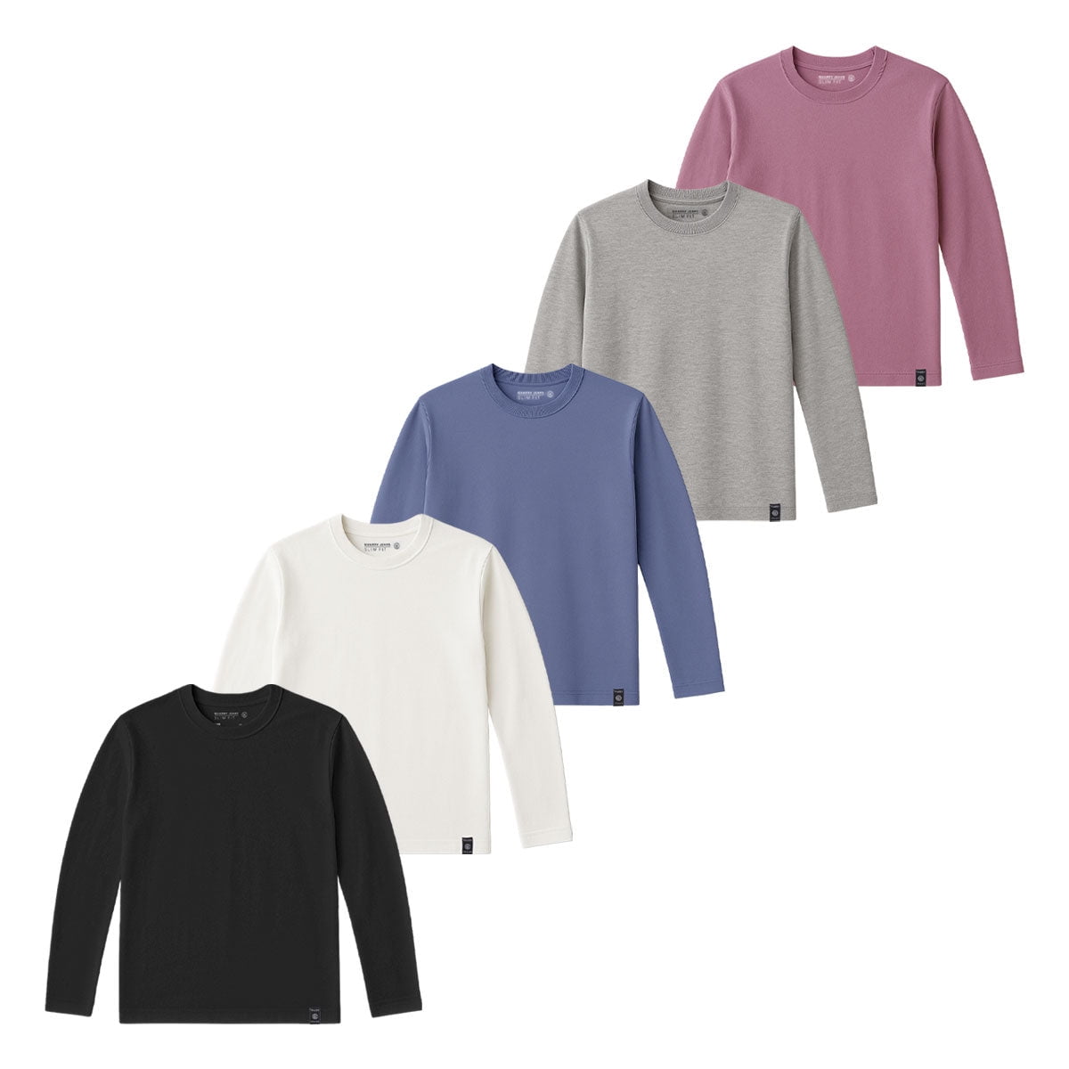 Pack 5 Playeras Básicas Manga Larga | Bodega Aurrera en línea