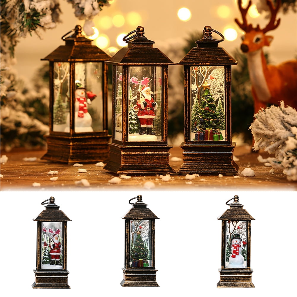 Cheers.US Vintage Style Decorative Lantern, Flame Effect LED Lantern ...