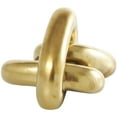 DecMode Gold Ceramic 3 Link Chain Sculpture - Tabletop Decor - Walmart.com