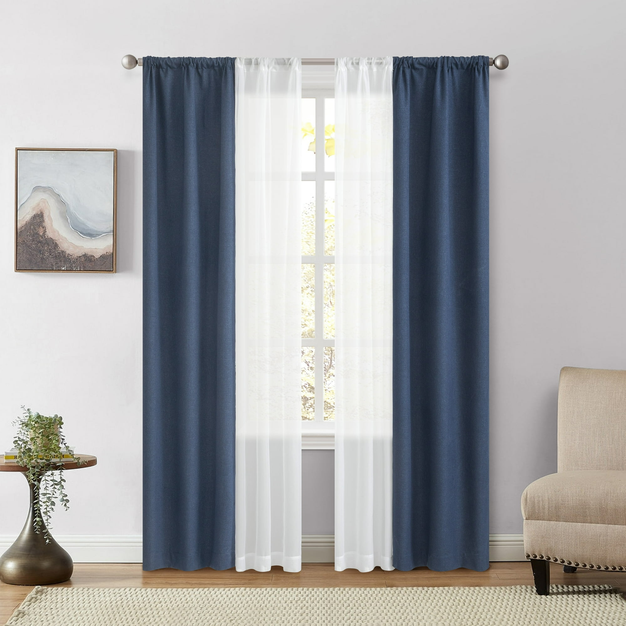 Click here for Mainstays Solid Twill Blackout Curtain Panel And S... prices