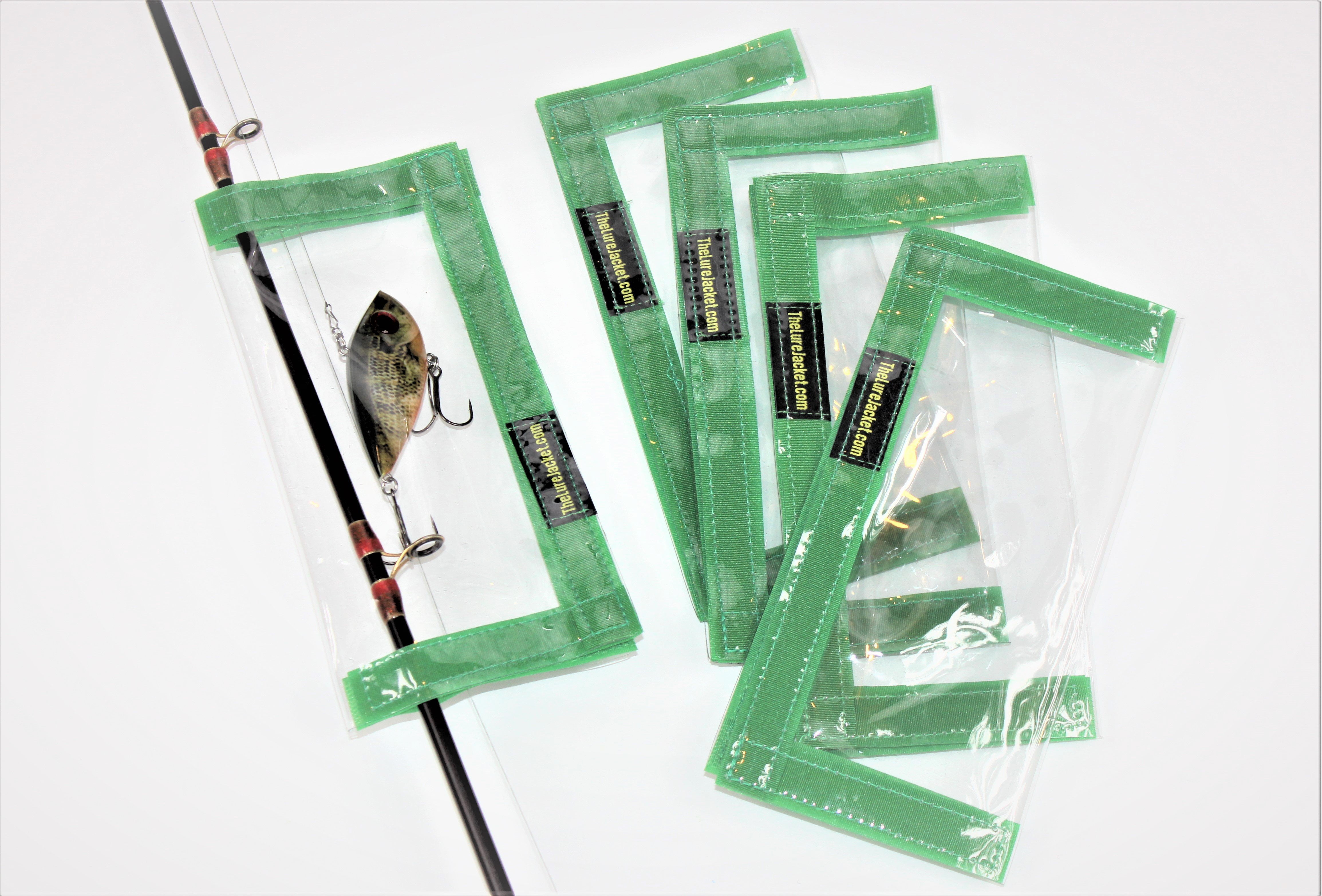 The Lure Jacket "Angler" 5-Pack - 5 Color Options 8"L x 8"W; Fishing ...