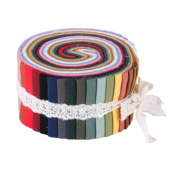 36 Pcs Jelly Roll Fabric Roll Up Cotton Fabric Quilting Strips Patch ...
