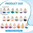 114Pcs 19 Colors Transparent Glass Pendants Round with Acrylic & PE ...