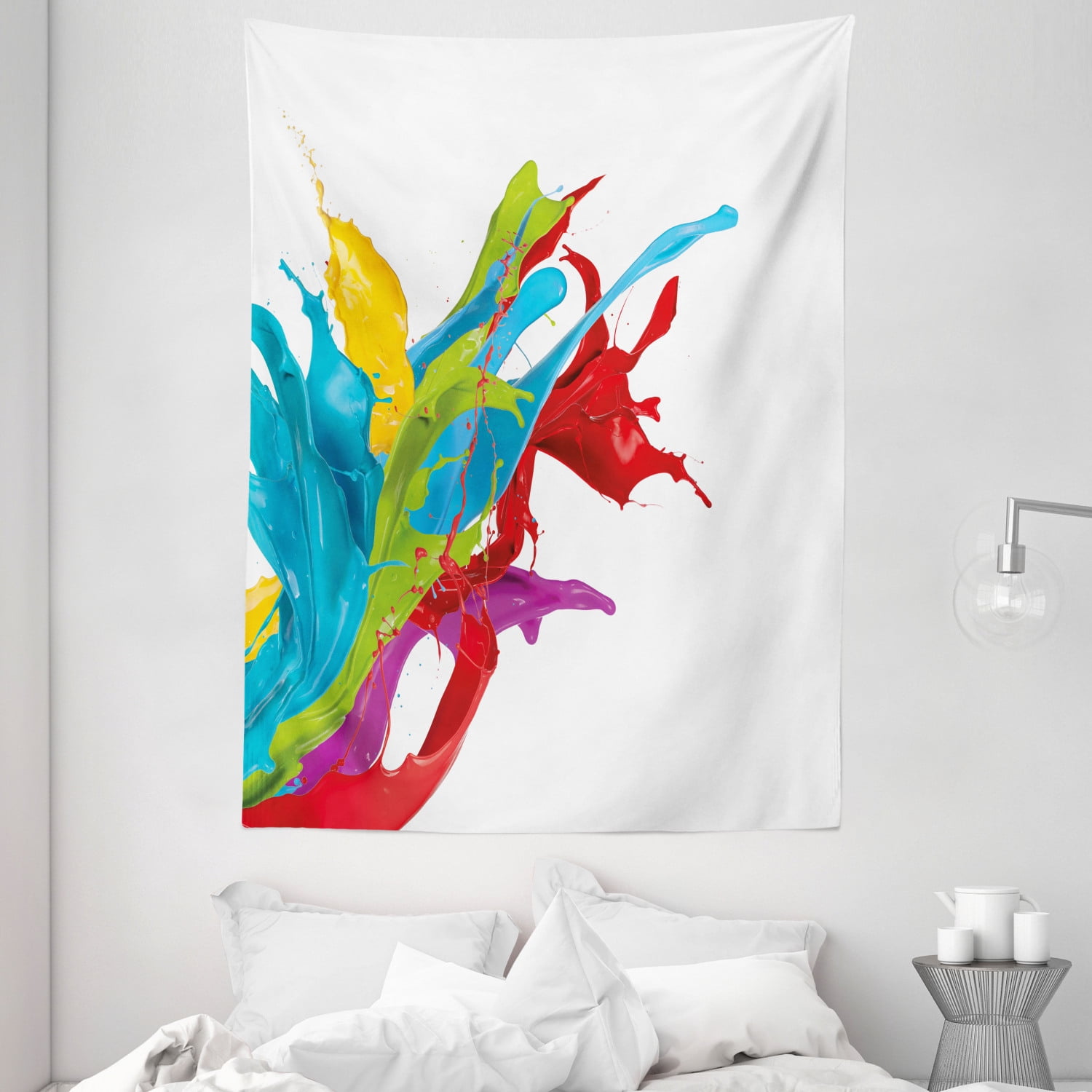 Colorful Tapestry, Surreal Fluid Liquid Flowing Paint Splash Featured ...