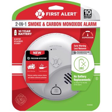 First Alert SCO500B Wireless Smoke and Carbon Monoxide Alarm with Voice ...
