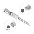 Uxcell S1 Magnetic Square Screwdriver Bit 1/4" Hex Shank 2" Length ...