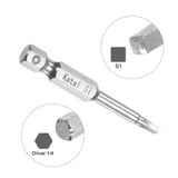 Uxcell S1 Magnetic Square Screwdriver Bit 1/4" Hex Shank 2" Length ...