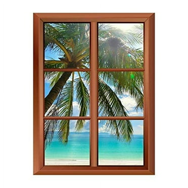 Wall26 Beautiful Garden/Backyard View from inside a Window | Wall26 ...