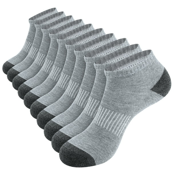 EALLCO 10 Pack Men's Breathable Low Cut Socks Ankle No Show Work Socks ...