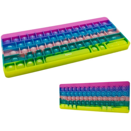 LINLINPAPA Keyboard Shaped Push Pop Bubble Fidget Toys Sensory Simple ...