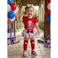 Lairauiy Baby Toddler Girls 4th of July Outfits 3 6 12 18 Months Letter ...