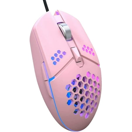 Wired Gaming Mouse Lightweight Honeycomb Design with Fan RGB Backlit ...