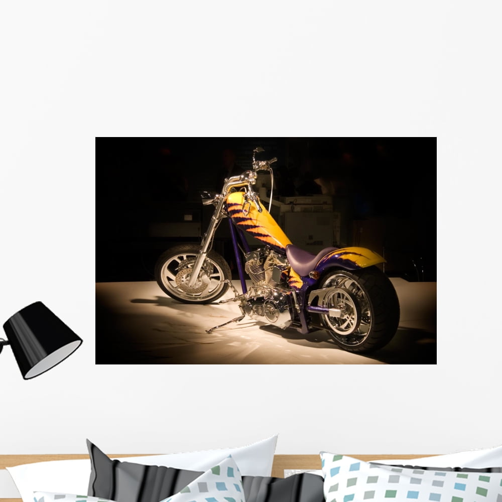 Chopper Motorcycle Wall Mural by Wallmonkeys Peel and Stick Graphic (36 ...