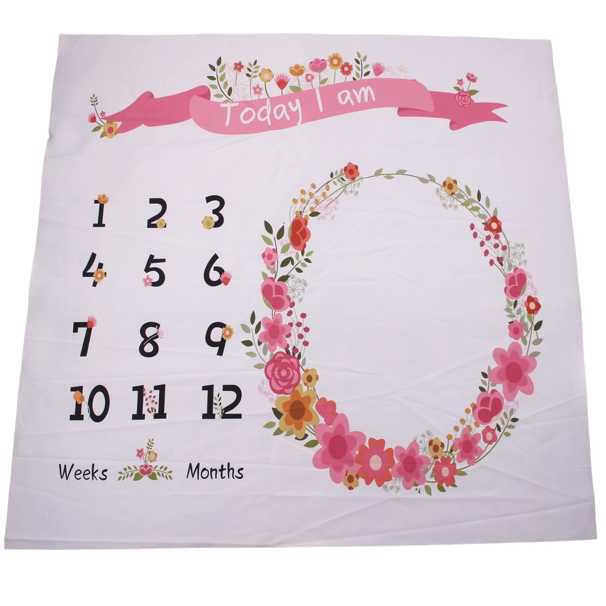 ZQC Baby Photography Background Cloth Month Milestone Blanket ...