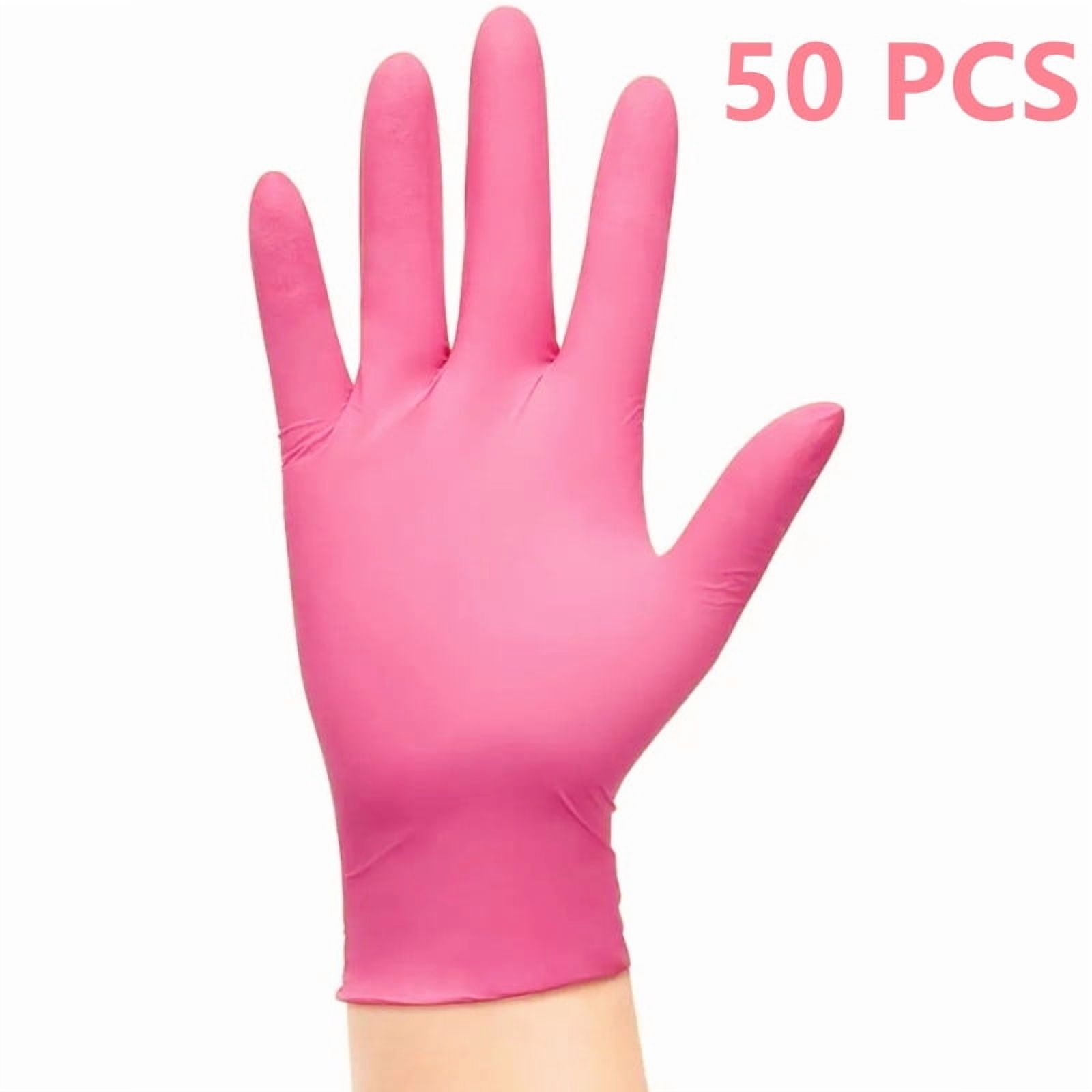 Click here for Unbranded 20/50/100pcs Pink Nitrile Gloves Disposa... prices
