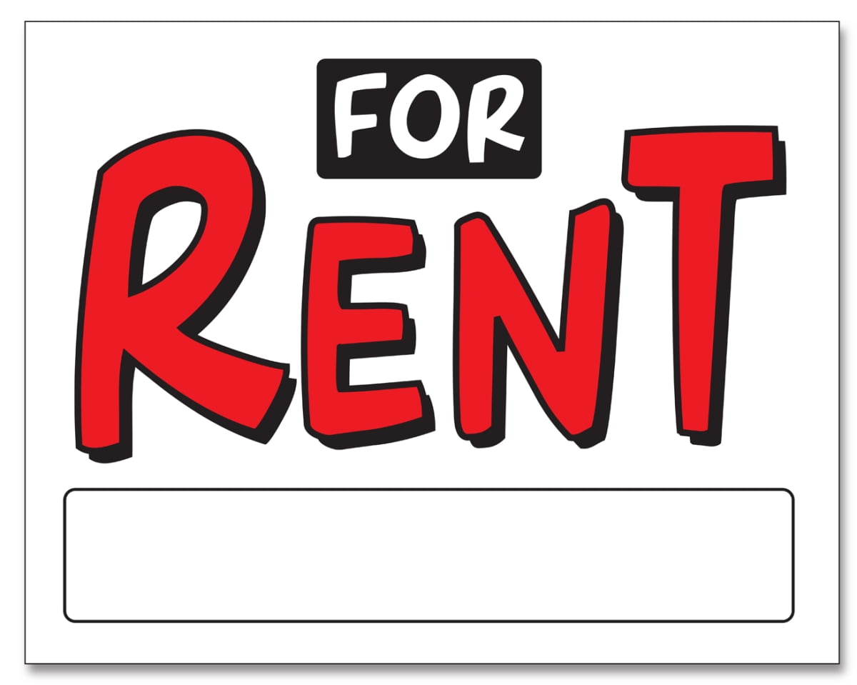 Hillman Group 843448 15 x 19 in. White Styrene for Rent Sign - 6 Piece ...