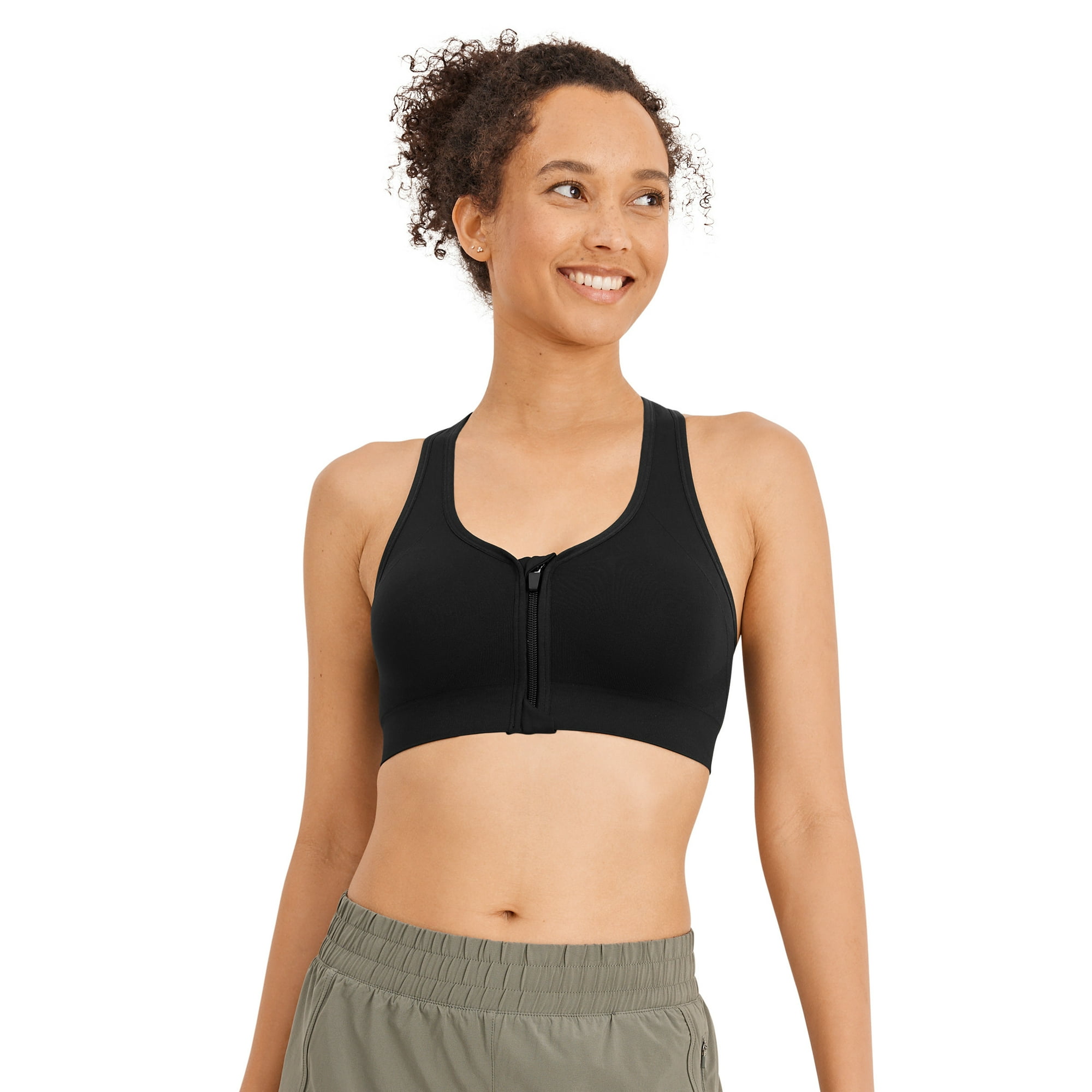 Click here for Jockey Womens Seamfree Mid Impact Zip Front Sports... prices