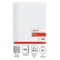 Staples Reinforced Filler Paper Wide Ruled 8" x 10 1/2" Each (23904W ...