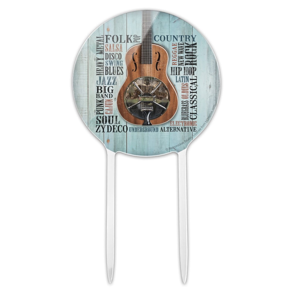 Acrylic Music Styles Guitar Cake Topper Party Decoration for Wedding ...