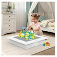 2-in-1 Kids Activity & Building Block Table with Storage, Detachable ...