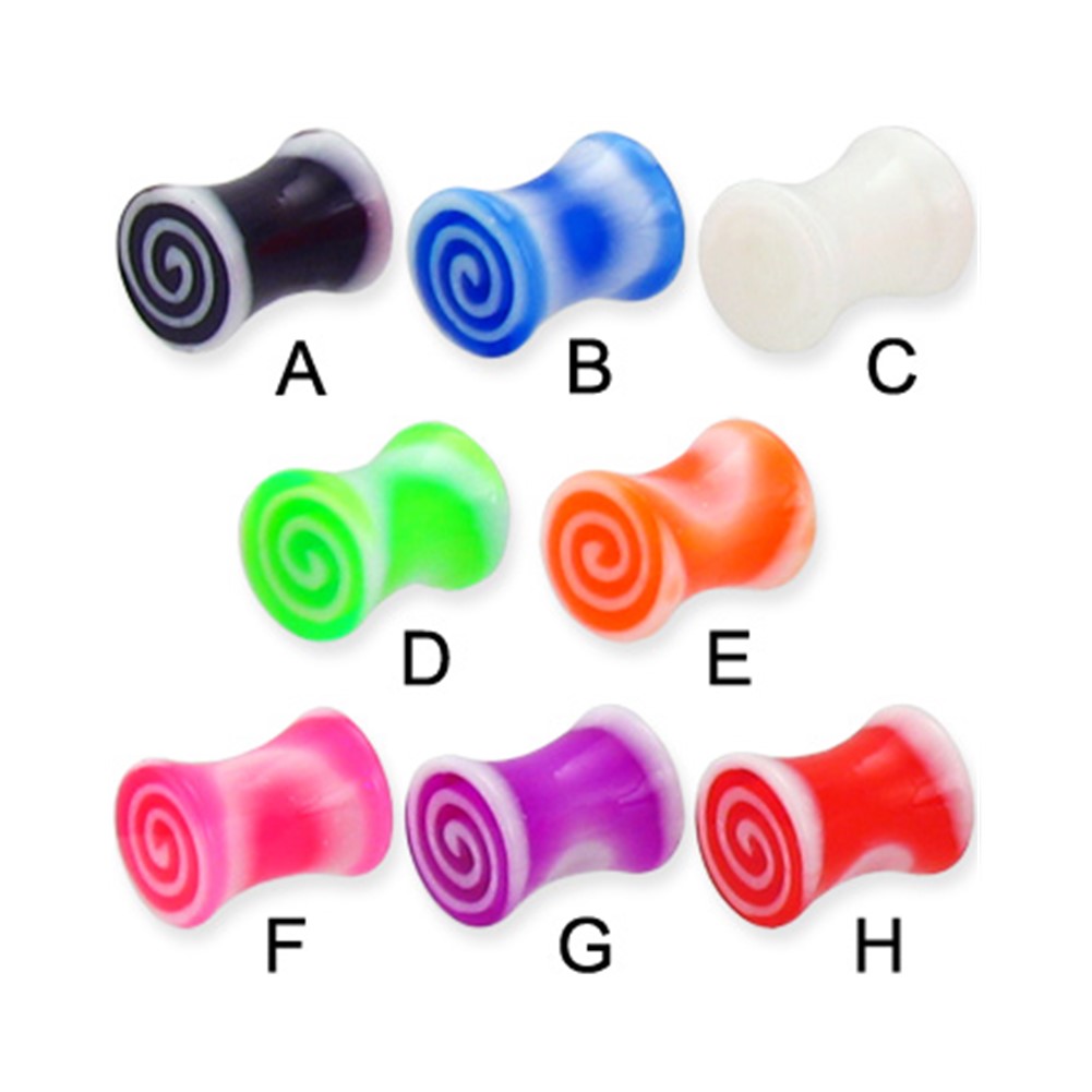 Acrylic Spiral Plug, 2 Ga,Pink - F - Walmart.com