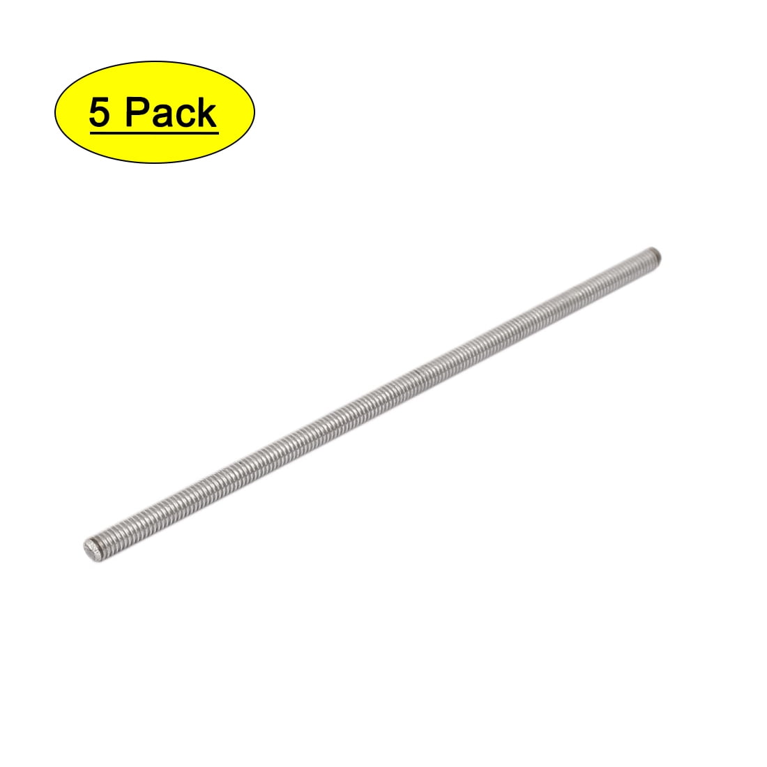 M4 x 100mm 304 Stainless Steel Fully Threaded Rod Bar Studs Silver Tone ...