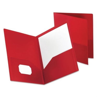 Oxford Paper Tri Fold Pocket Folder, Red, Pack of 20 - Walmart.com