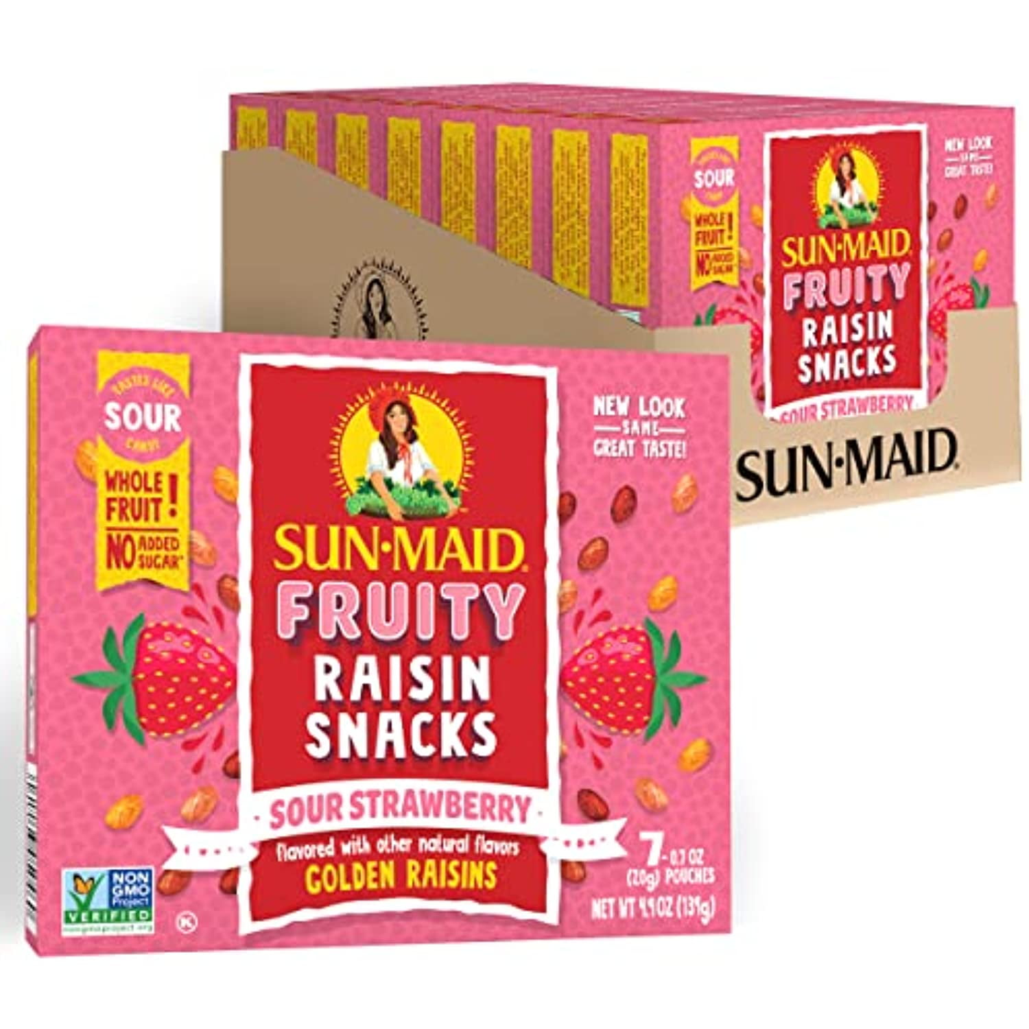 Sun-Maid Fruity Raisins Snacks For Kids | Sour Strawberry | .7 Ounce ...
