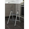 COSCO 2-Step Steel, Step Stool Without Handle, Platinum/Black - Walmart.com