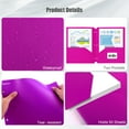 Vivin Plastic Folders, 2 Pockets and 3 Prongs, Letter Size, Durable Poly Material, 12 Pack, Pink ...