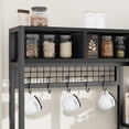 Kitchen Bakers Rack with Power Outlet – Industrial Microwave Stand with ...