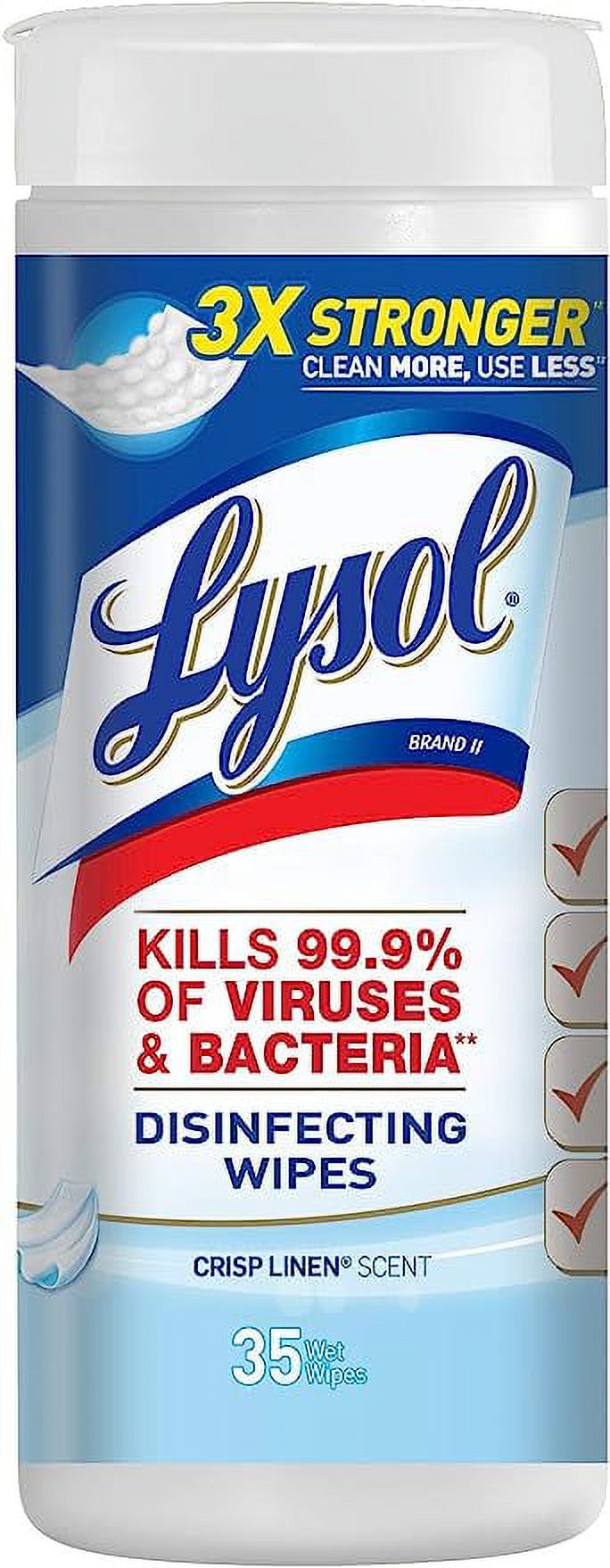 Lysol Disinfecting Wipes, Crisp Linen, 35 Ea, 3 Pack - Walmart.com