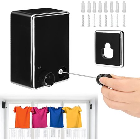 Xizioo Indoor Outdoor Retractable Clothesline Heavy Duty Clothes Drying ...