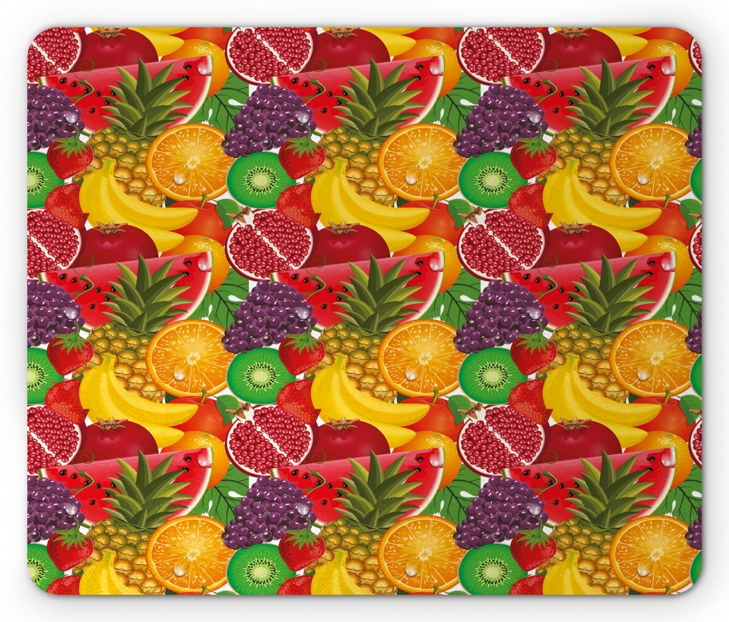 Colorful Mouse Pad, Exotic Tropical Fresh Ripe Juicy Fruits Pineapple ...