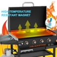 36 Inch magnetic wind guard for Blackstone griddle with rear grease cup ...