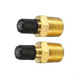 UHUSE Pair 1/4\" NPT MPT Solid Brass Air Compressor Tank Fill Valve ...