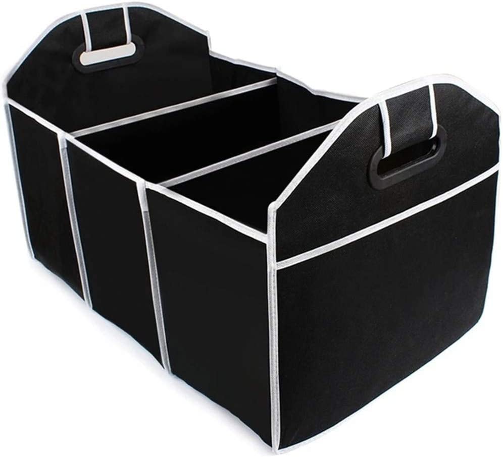 Black Large Foldable Box Trunk Organizer Moving Container Shopping ...