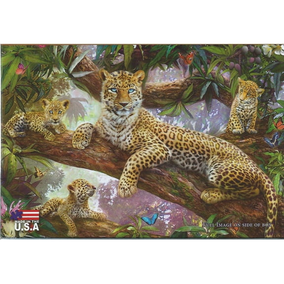 Tree Top Leopard Family 1000 Piece Puzzle - Walmart.com