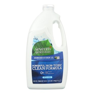 Seventh Generation Powerful Clean Dishwasher Detergent Gel, Lemon, 42 ...