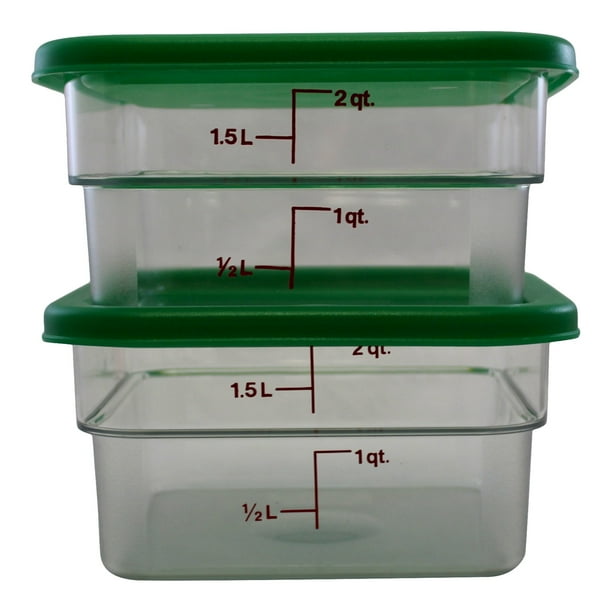 Cambro Food Storage Containers Bundle, Plastic Food Storage 2qt with ...