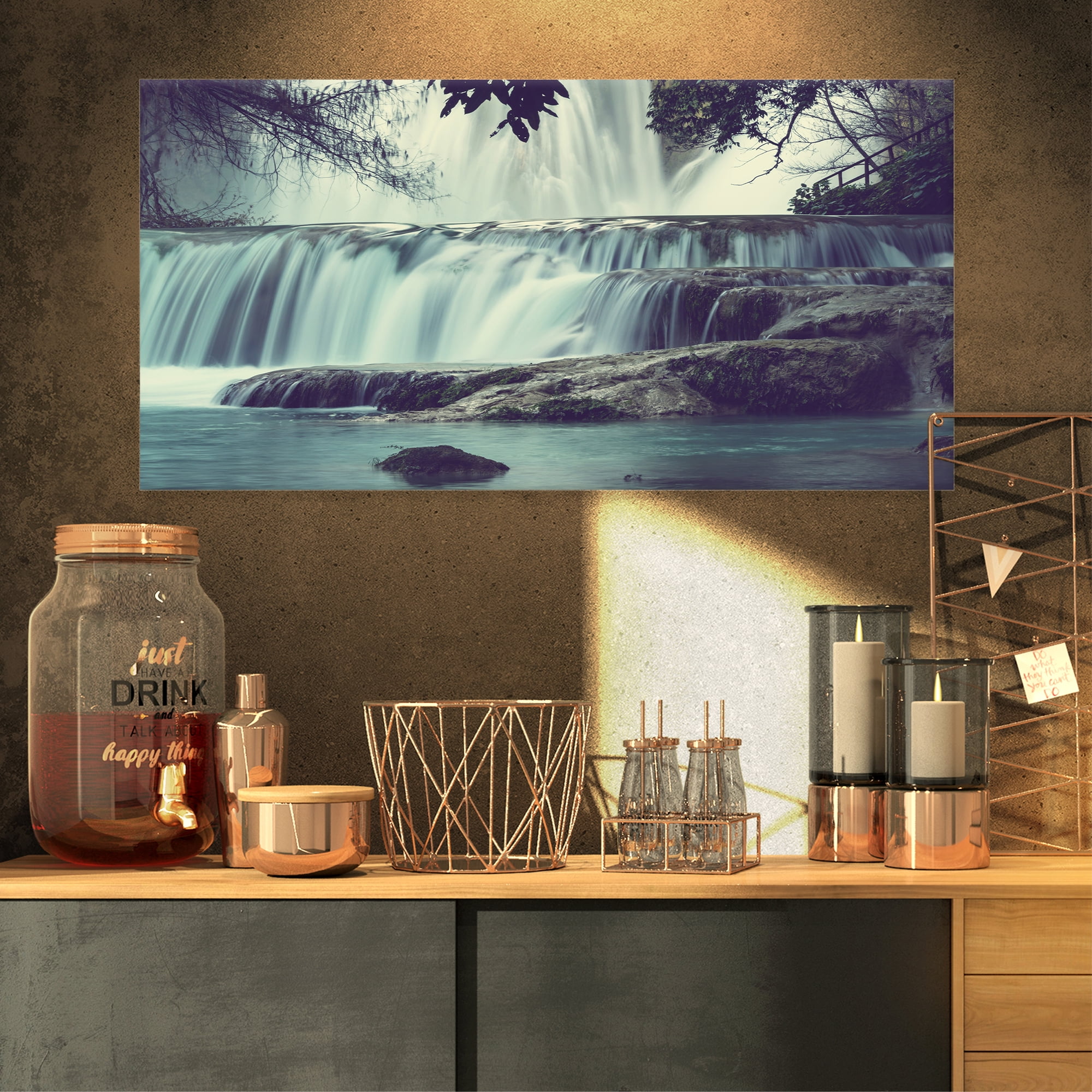 Click here for Designart Amazing Waterfall In Mexico - Landscape... prices