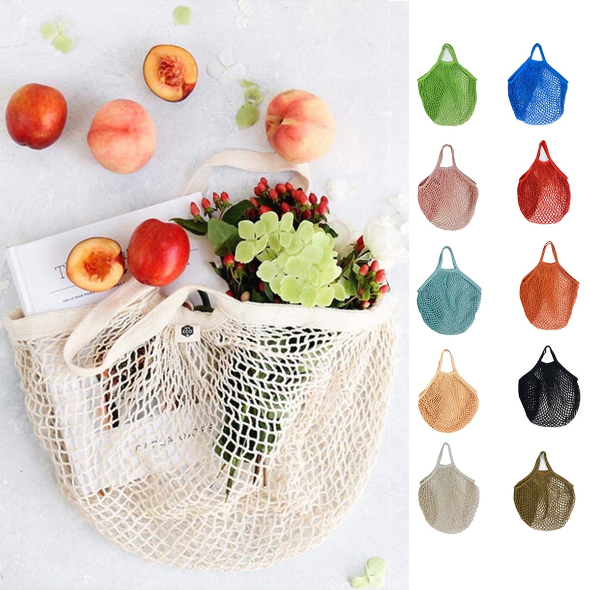 Dream Lifestyle Reusable Mesh Cotton Produce Bags, Vegetable Produce ...