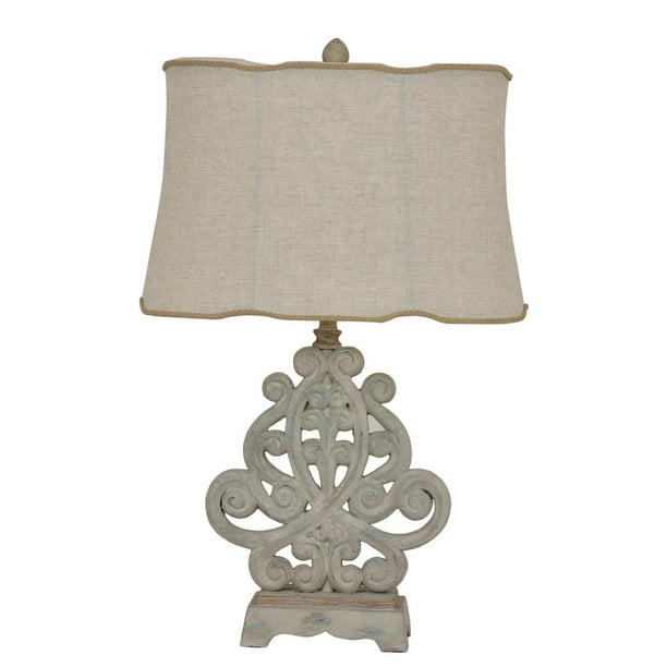 Sarah 26.5-Inch Table Lamp, Rustic White Wash - Walmart.com - Walmart.com