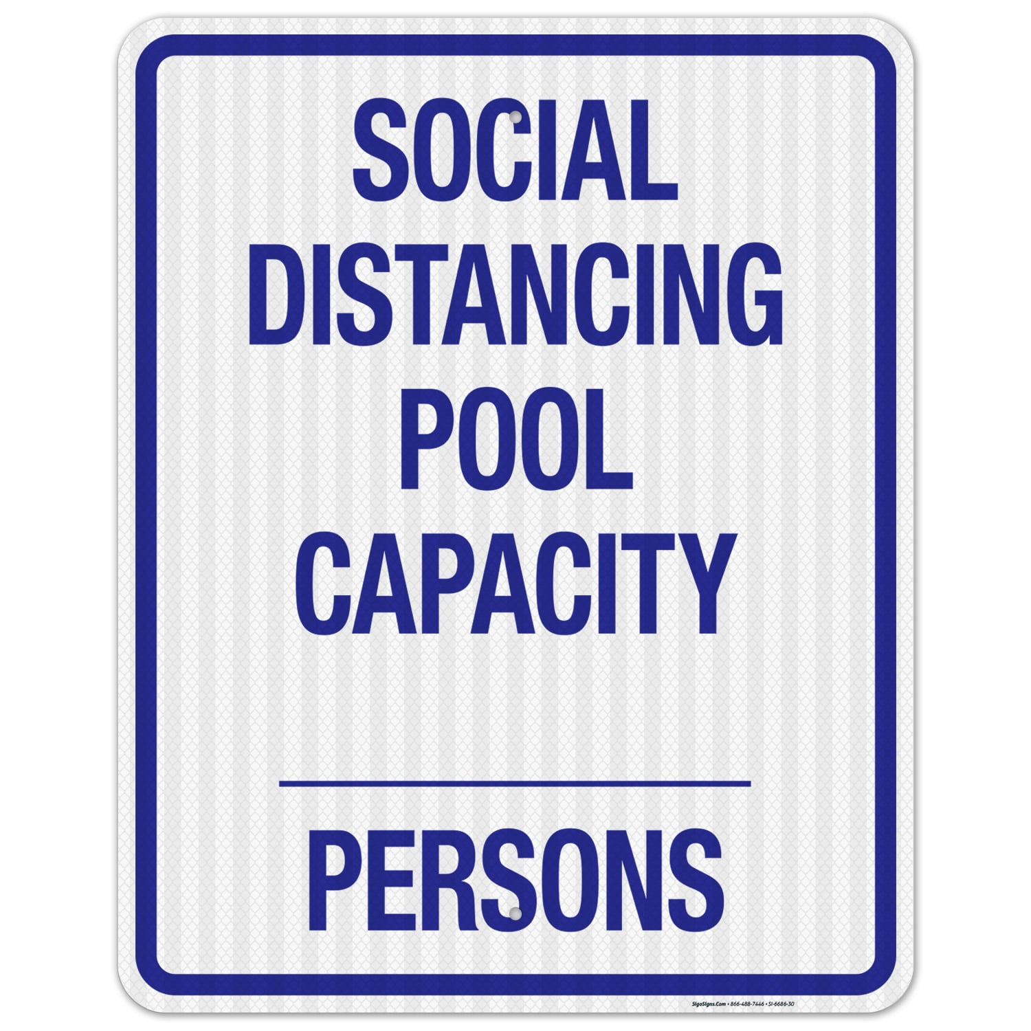 Social Distancing Pool Capacity Sign, Pool Sign, 24x36 Corrugated ...
