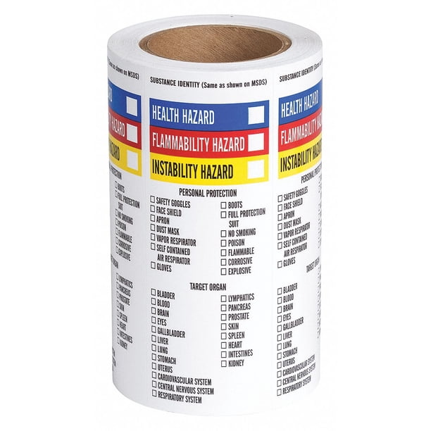 Brady NFPA Label,Paper,8 In.H,3 In.W,PK500 99177 - Walmart.com