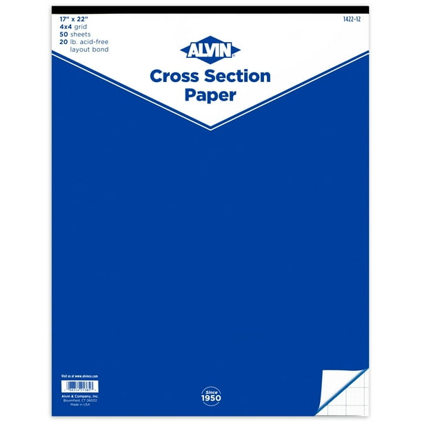 Cross Section Graph Paper Pad / 50 Sheet available in 4x4, 8x8 or 10x10 ...