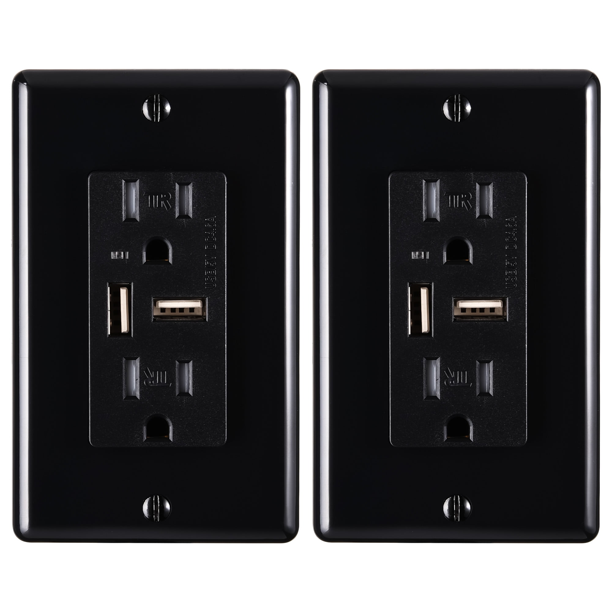 Faith 4.6A USB Outlet and 15A Decorator Tamper-Resistant Duplex ...