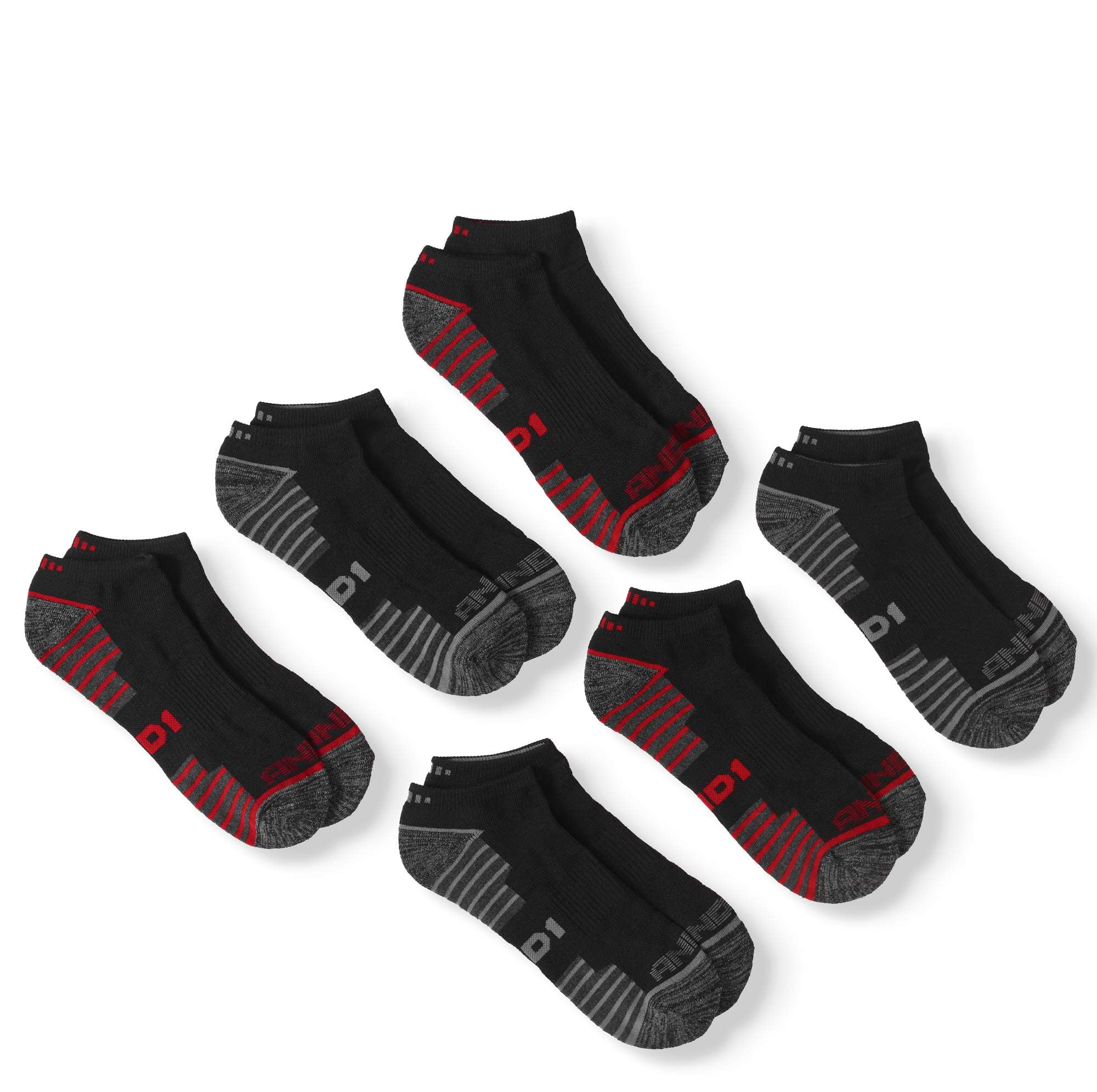 Men's Performance Low Cut Socks, 6 Pack - Walmart.com