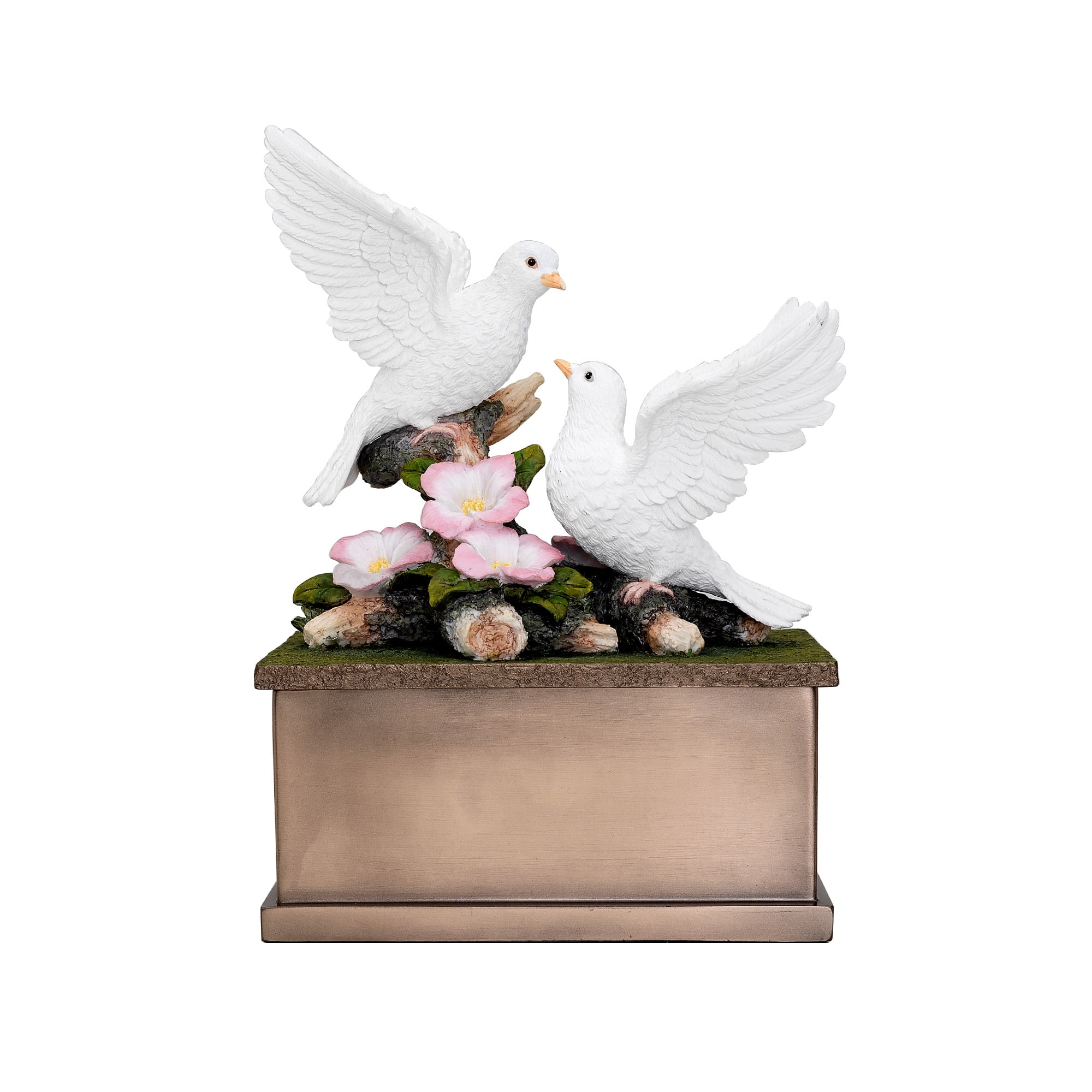 Perfect Memorials Graceful Doves Painted Cremation Urn - Walmart.com