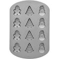 Wilton Bakeware - 12-Cavity Christmas Cookie Shapes Pan, Non-Stick ...